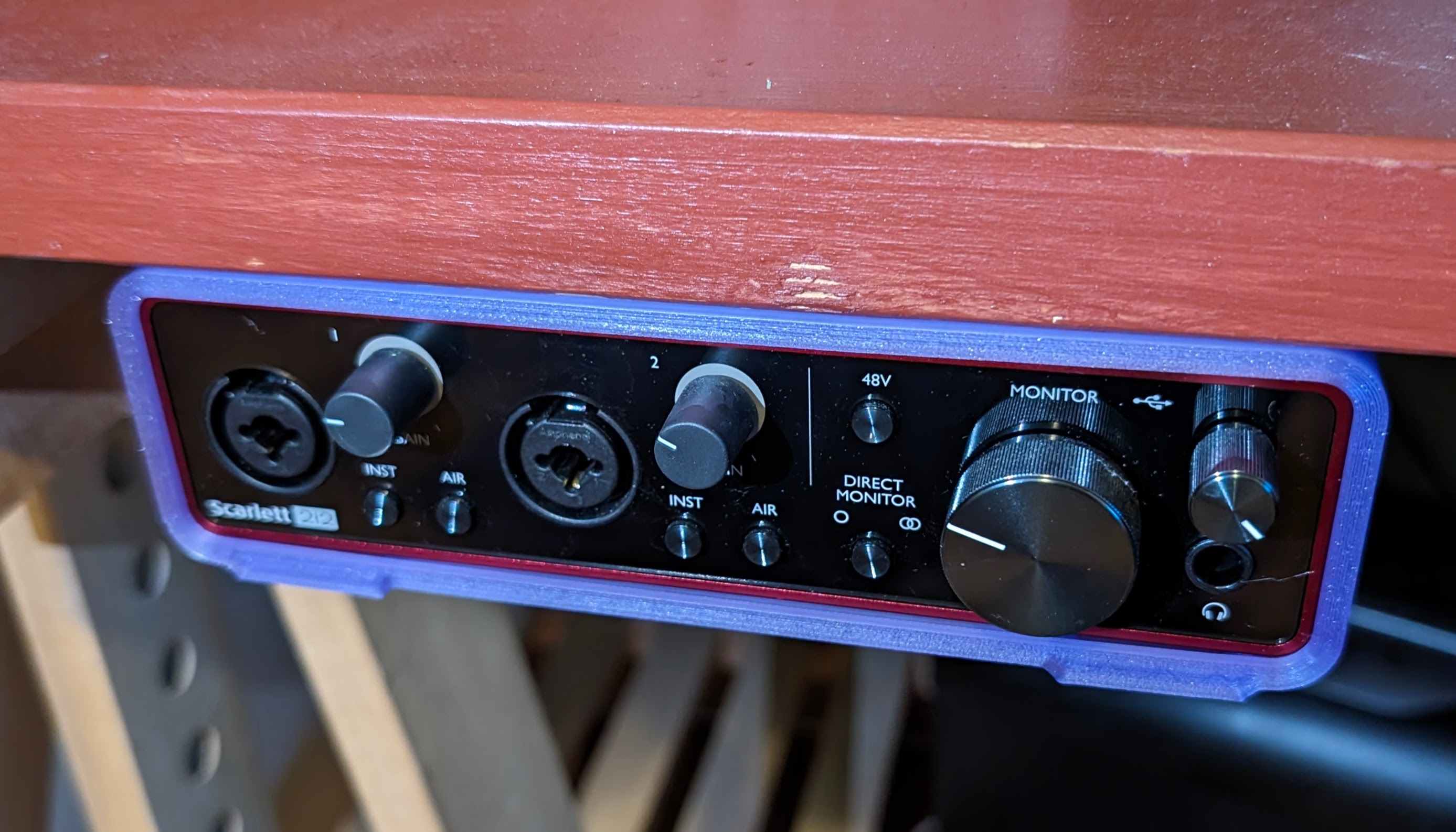 Focusrite Scarlet 2i2 3rd Generation under desk mounting bracket by Elsni | Download free STL ...