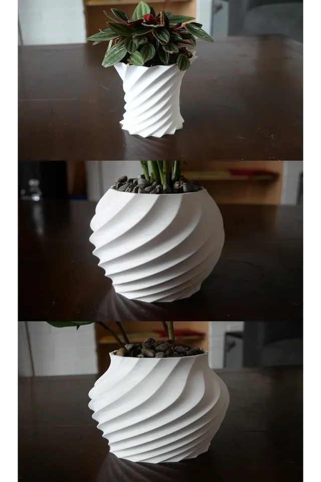 Twisted Plant Pot Collection (5 varieties) by morleykert | Download ...
