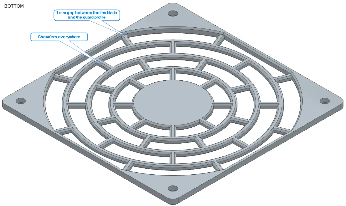120 mm Fan Guard High Flow Remixed by FrAllard MakerWorld: Download ...