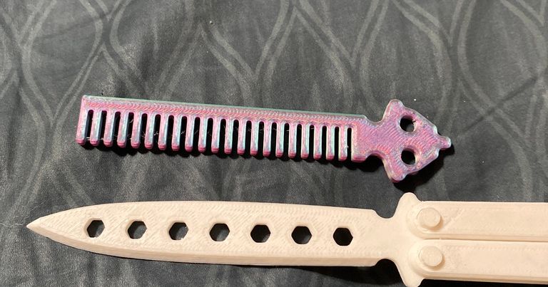 Comb blade for balisong knife by Cube King Playz | Download free STL model | Printables.com