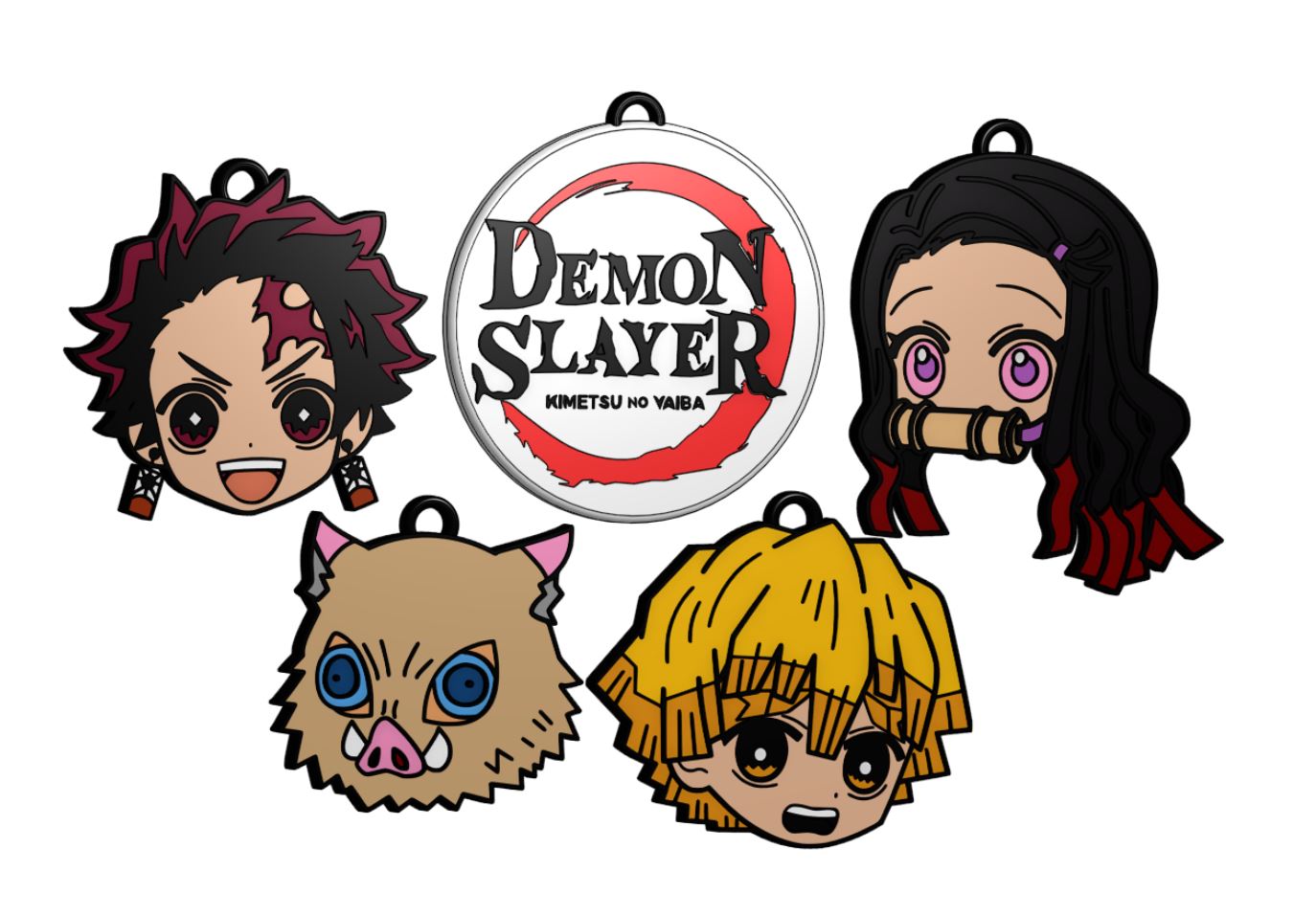 Demon Slayer Keychains by BeautifulLEDs | Download free STL model ...