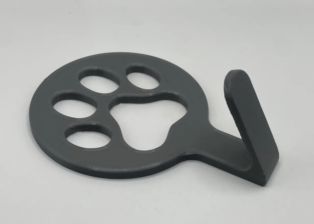 Stick On Dog Paw Print Hook by automontronic | Download free STL model ...
