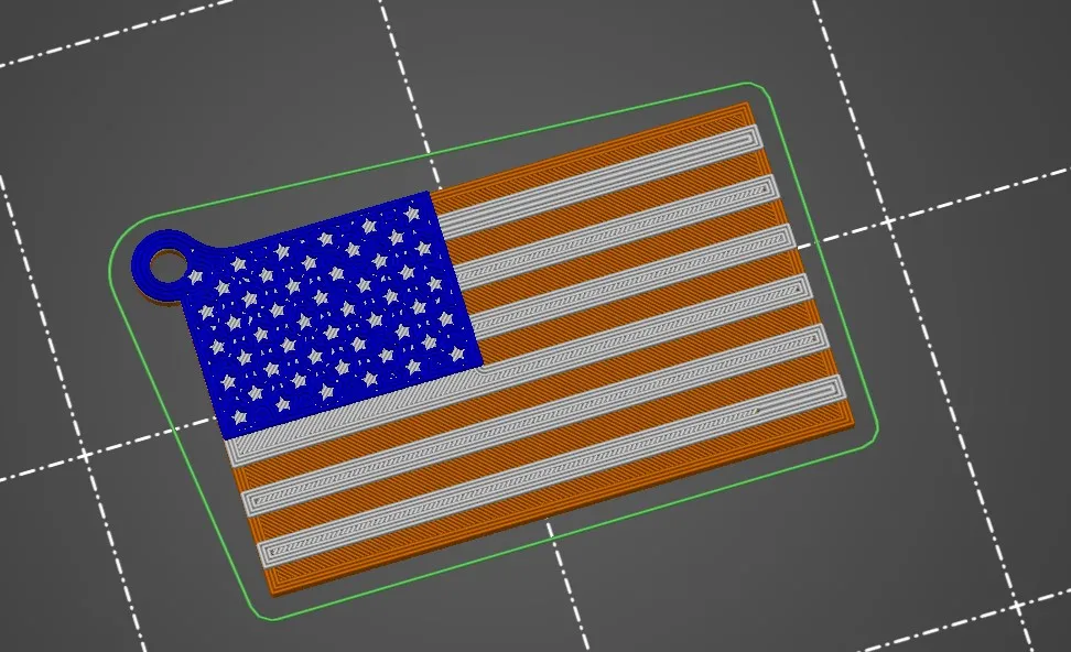 American Flag Keychain by 3D Ideation | Download free STL model ...