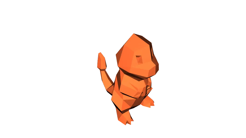 Low-Poly Charmander fidget with Cherry MX keyboard switch by 2D Print a ...