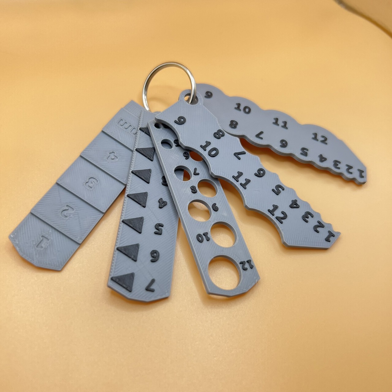 5 tools Metric measurement keychain by 3dp1212 | Download free STL ...