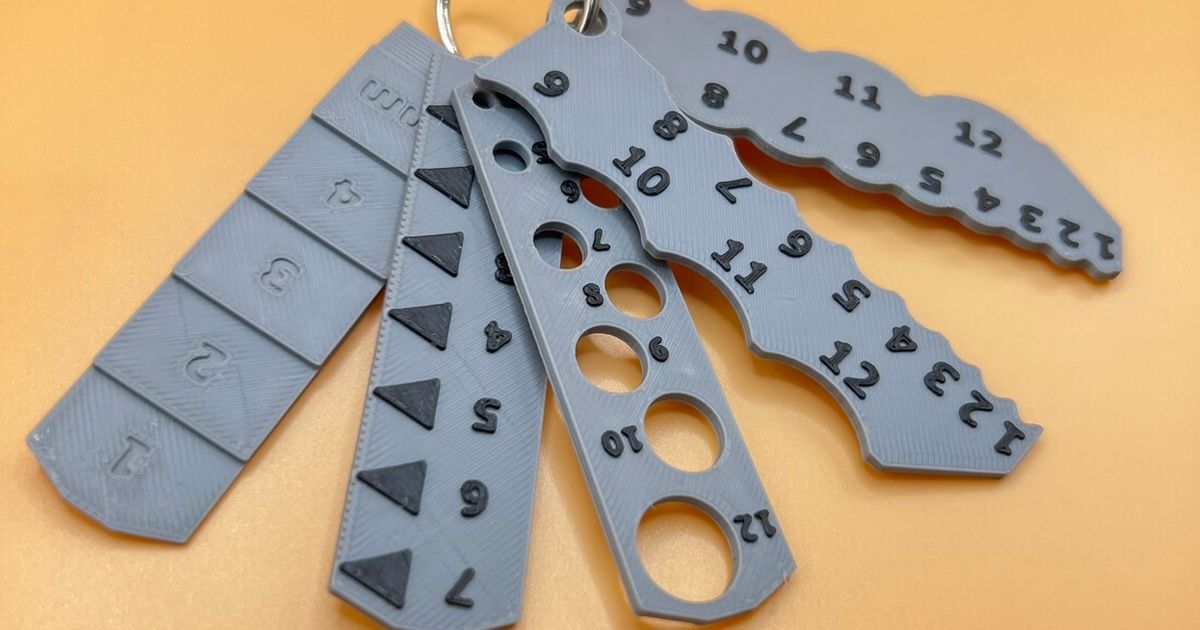 5 tools Metric measurement keychain by 3dp1212 | Download free STL ...