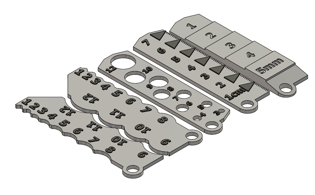5 tools Metric measurement keychain by 3dp1212 | Download free STL ...