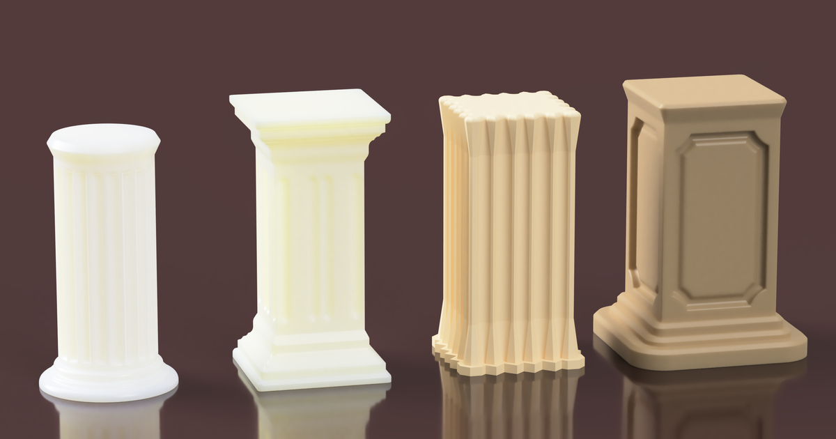 Piedestal set by mlodybuk | Download free STL model | Printables.com