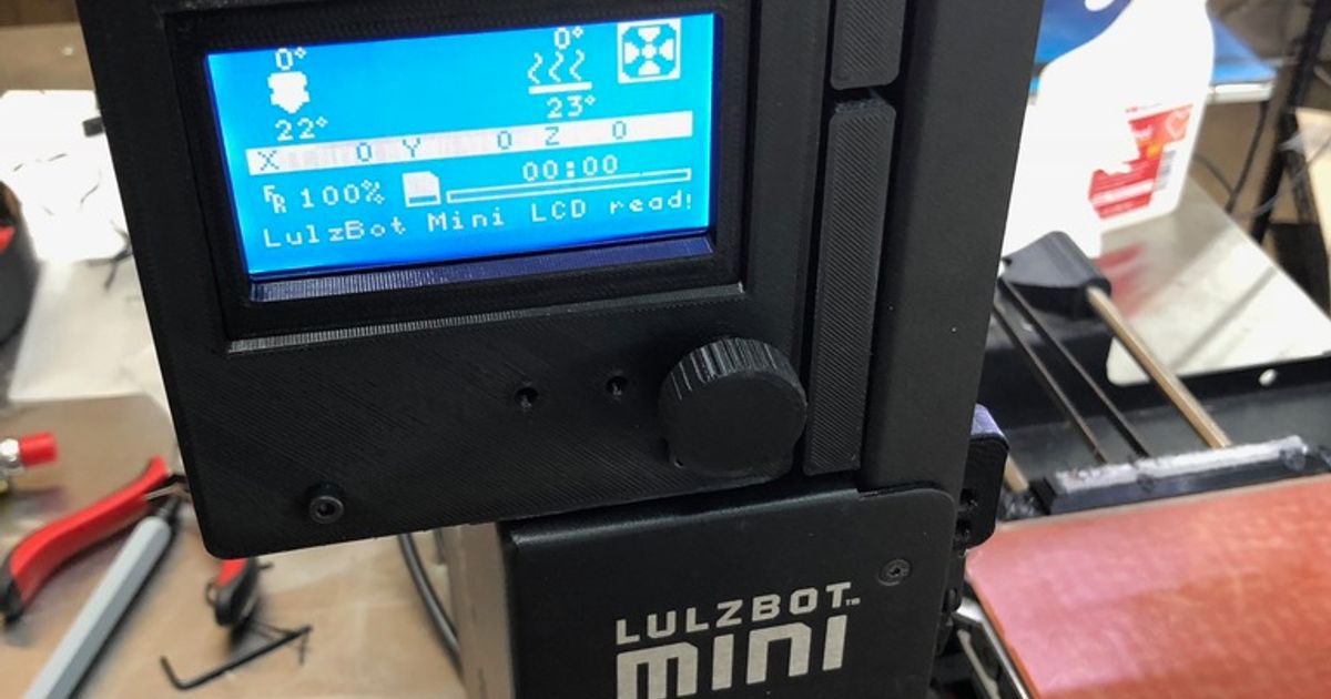 Printed Solid Lulzbot Mini LCD Case by PrintedSolid | Download free STL ...