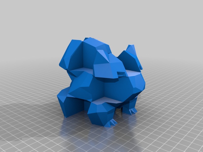 Checkered Low Poly Bulbasaur by PrintedSolid | Download free STL model ...
