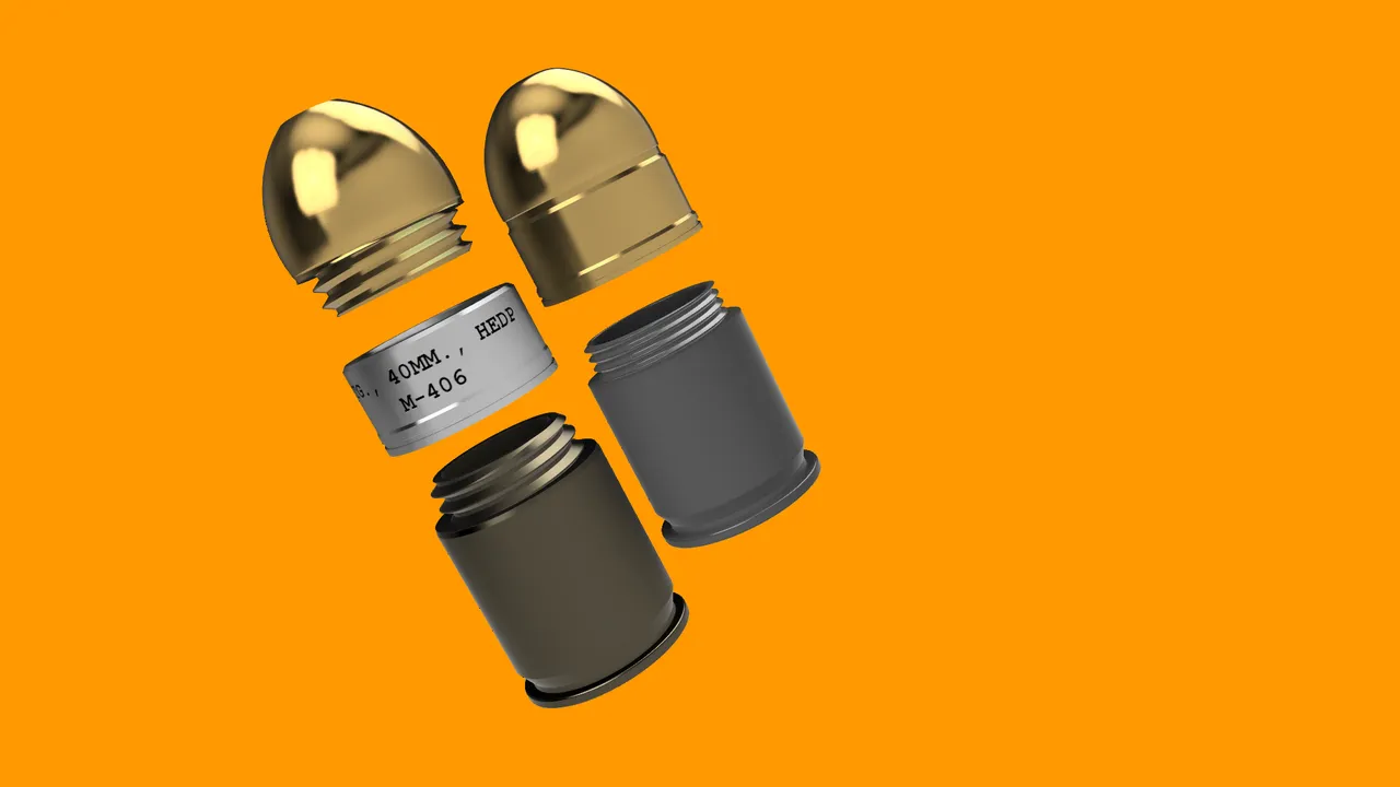 40MM GRENADE - M406 by ginoadriano | Download free STL model ...