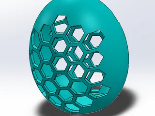 Easter Egg with Hexagons by pablo_picasso | Download free STL model ...