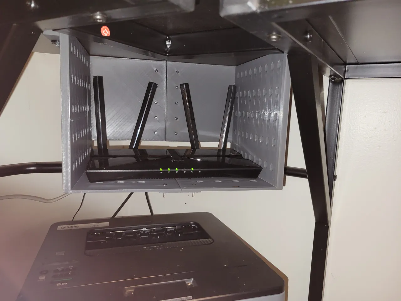 Under desk router shelf by K | Download free STL model | Printables.com