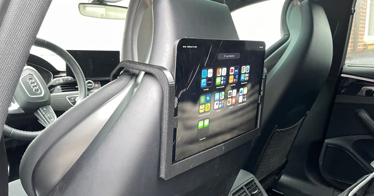 iPad Holder for Audi Sport Seats by Bense | Download free STL model ...