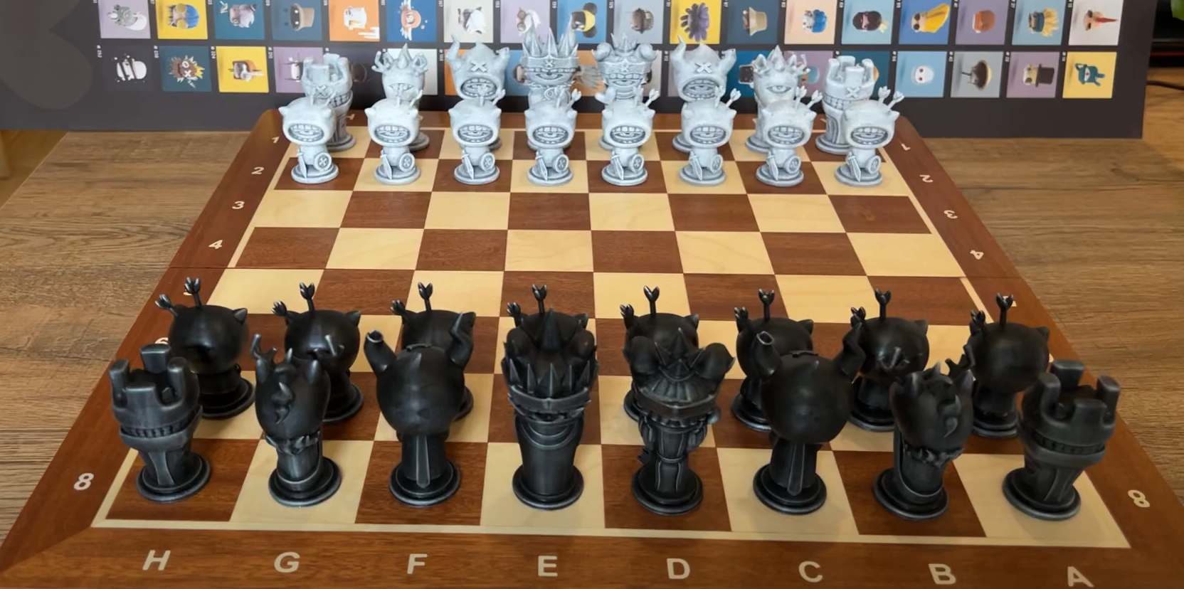 Art Toy Chess Set (No supports) by Super Nfty | Download free STL model ...