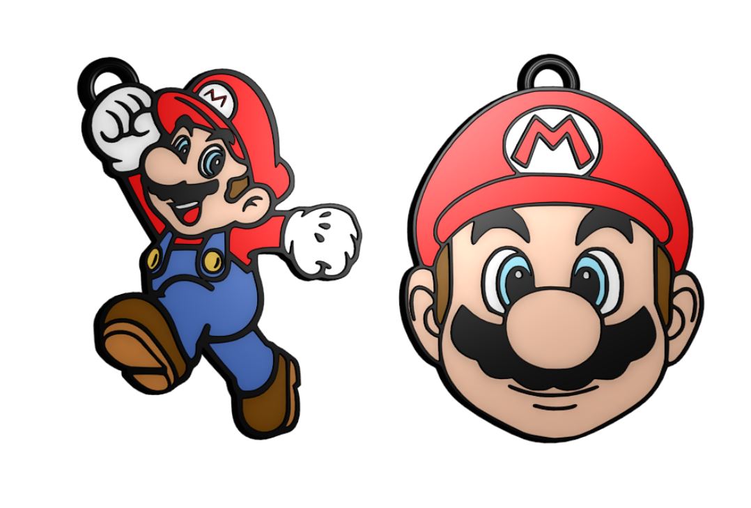 Mario Keychain by BeautifulLEDs | Download free STL model | Printables.com