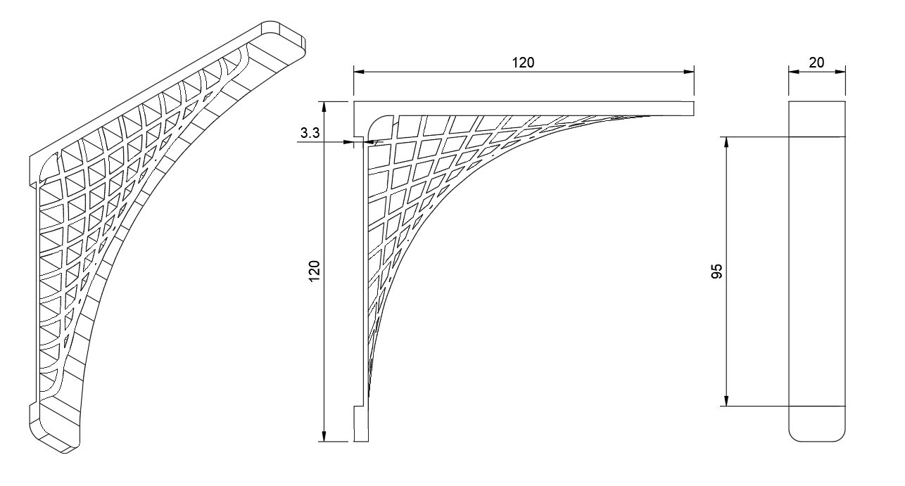 Geometric Command Strip Shelf Bracket by Jack Whelan | Download free ...