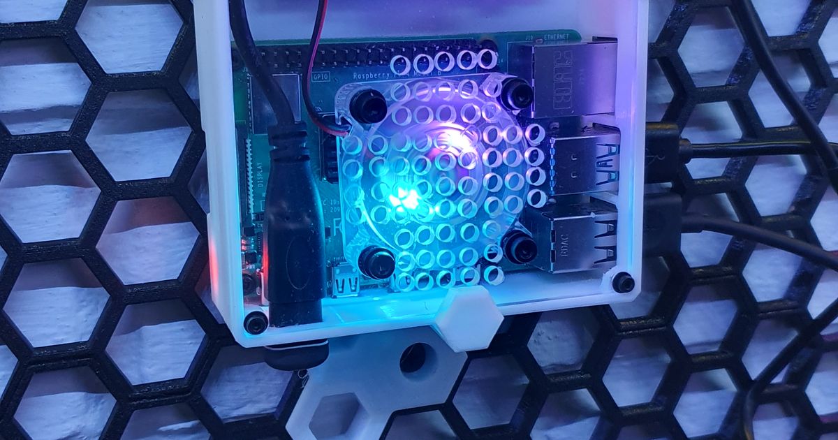 HoneyComb hook for 32.2mm deep Pi case by Ryan Minshall | Download free ...