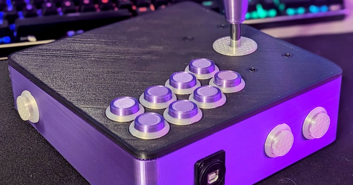 Arcade Fightstick Controller REMIX by ActionJ | Download free STL model ...