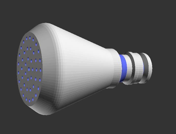 Parametrically garden water diffuser with hose coupling adapter von ...