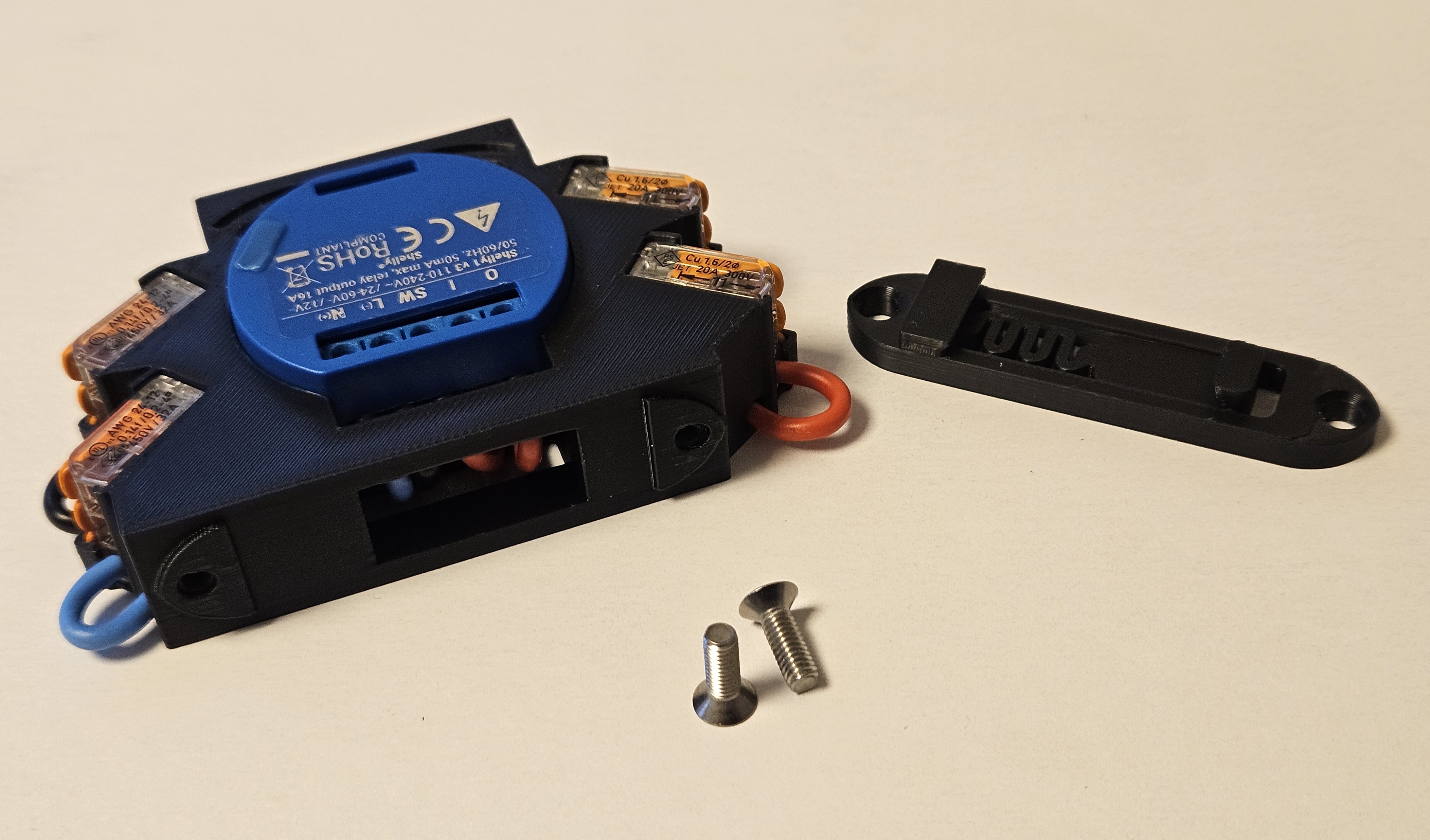 Shelly 1 / 1PM DIN Rail mount for Wago 221 by schmieeed | Download free ...