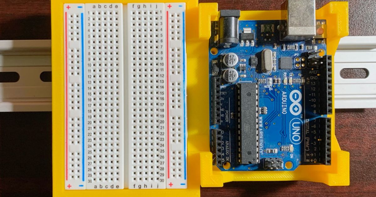 Arduino Uno with proto board mount for DIN rail by ...