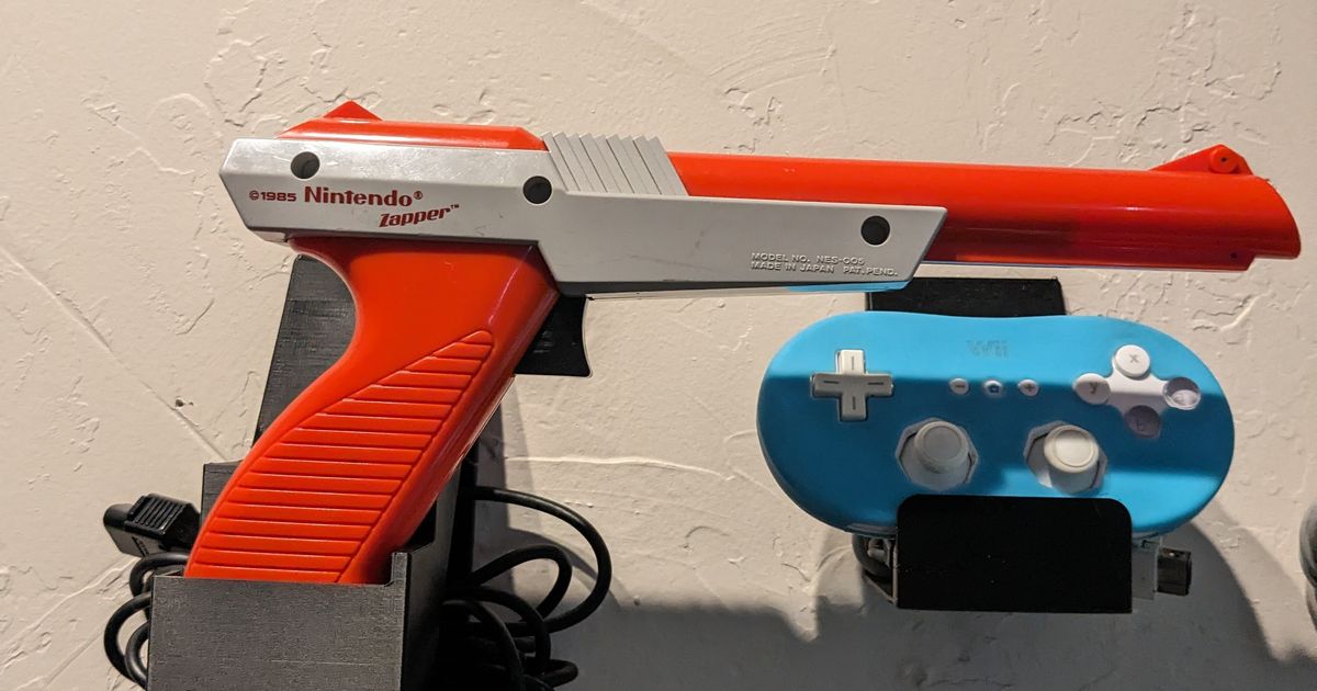NES Zapper Controller Display Shelf by masterHman | Download free STL ...