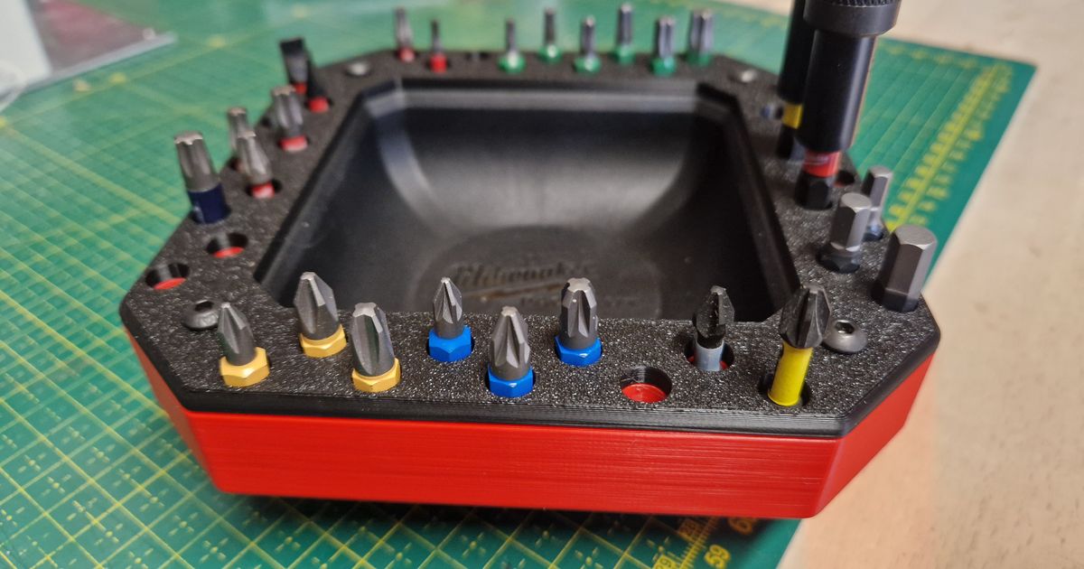 Bit holder for Packout magnetic bin by jendass | Download free STL ...