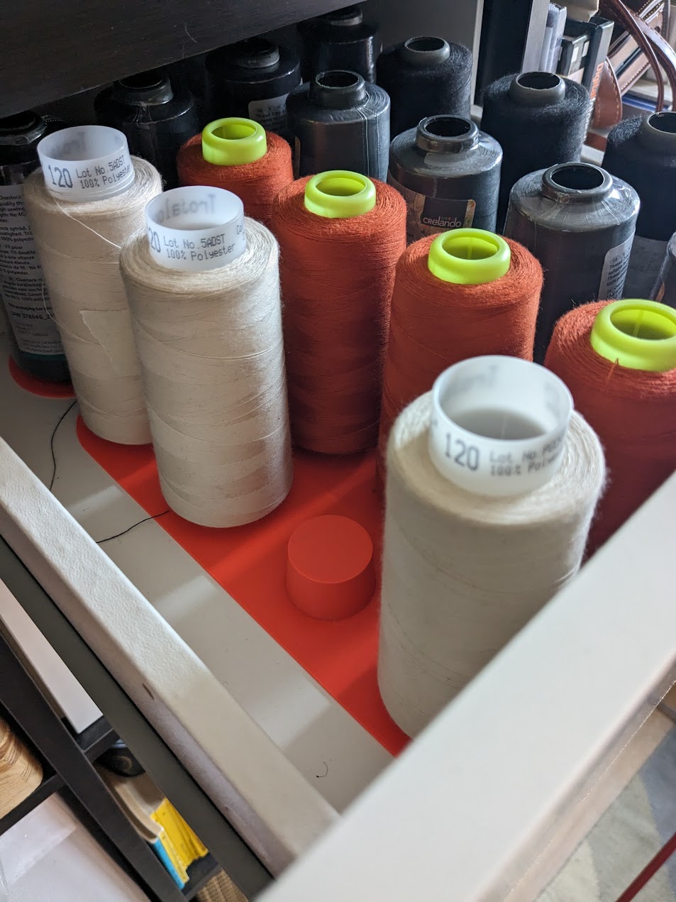 Overlock spool storage by Mitch | Download free STL model | Printables.com