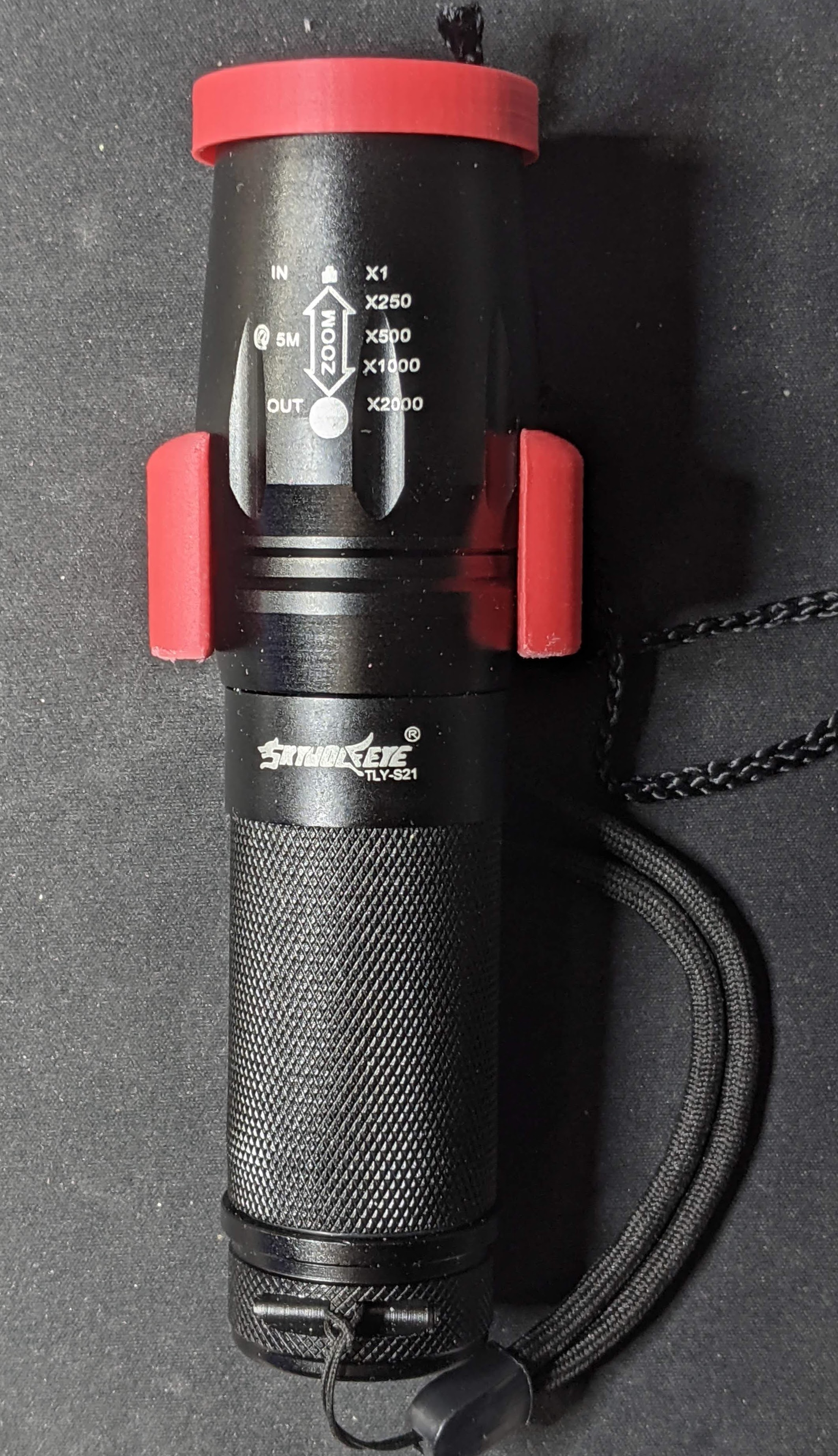 SkyWolfEye TLY-S21 and Small Sun ZY-R650 Flashlight Holder Mount Lens Cap by CPS_Systems ...