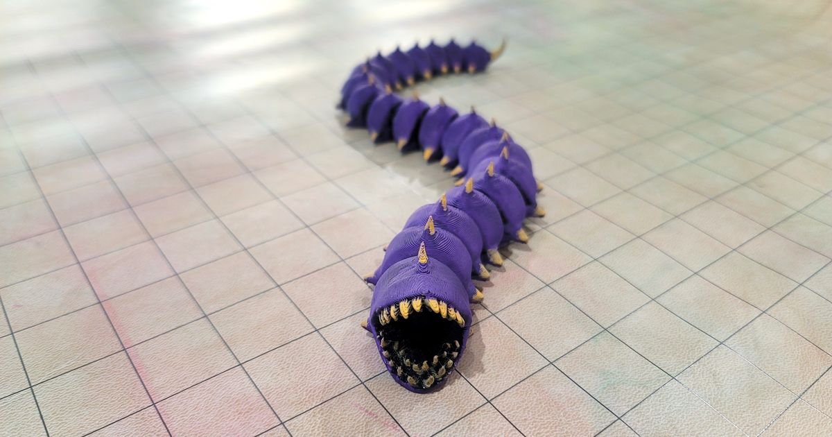Purple Worm Articulated by MZ4250 | Download free STL model ...