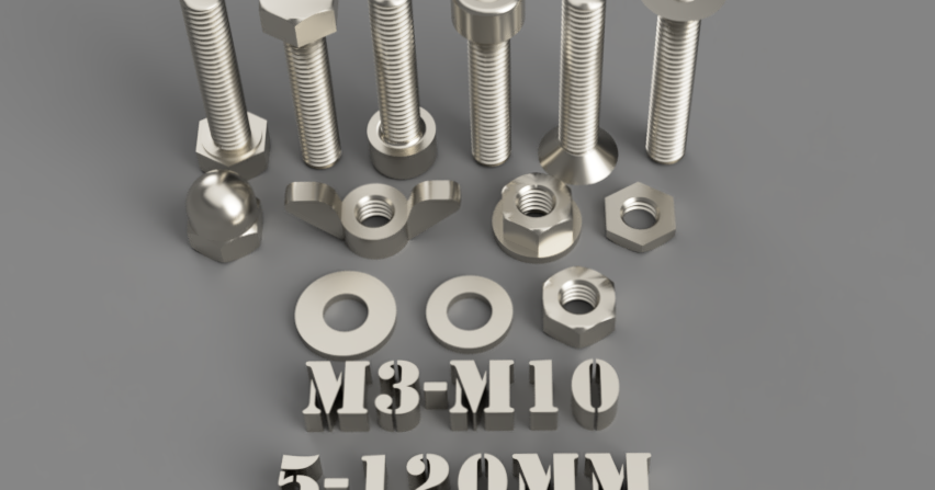 Ultimate bolts and nuts collection by Reclip | Download free STL model ...