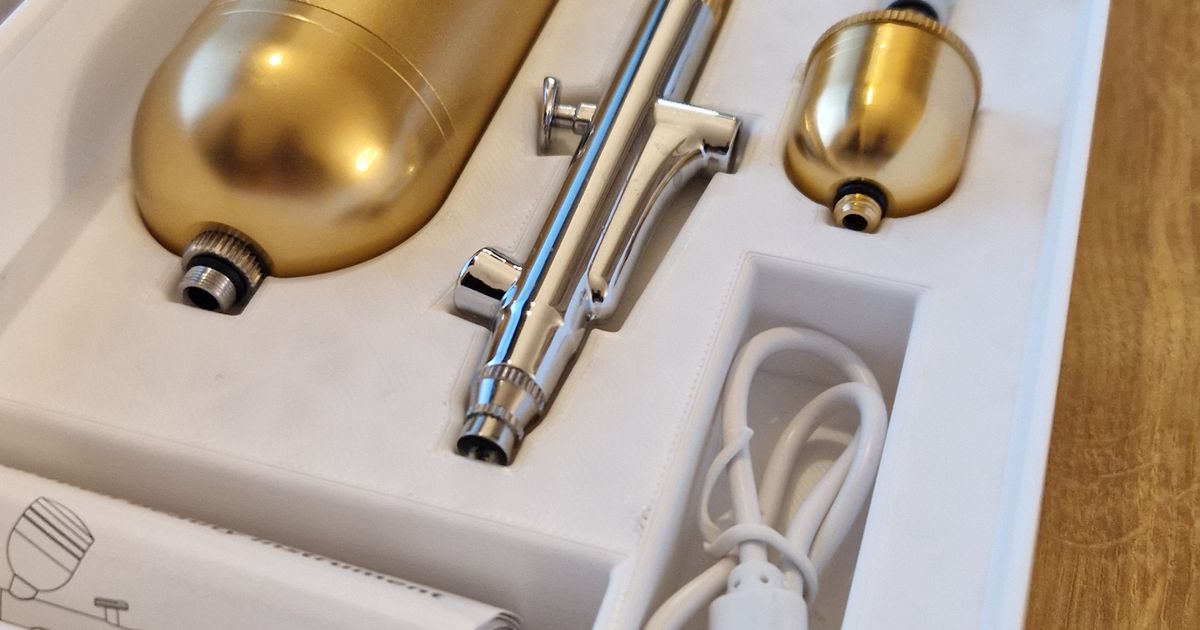 Gridfinity airbrush and mini compressor storage box by Florin Balazs ...