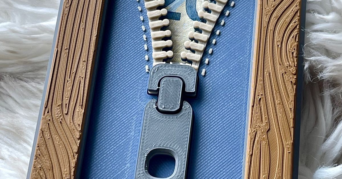 Money Gift - Zipper in a frame by vmLOGIC | Download free STL model ...