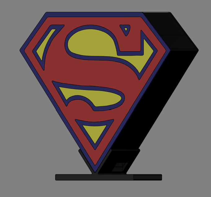 Superman lightbox by jermaine | Download free STL model | Printables.com