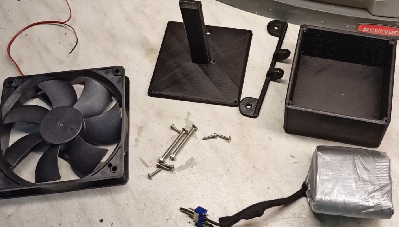 Soldering fan, uniwersal fan, 18650 battery fan by Kubabro14 | Download ...