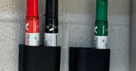 V-Board Master Holder - White Board Marker Angled Holder by Two Wheels ...