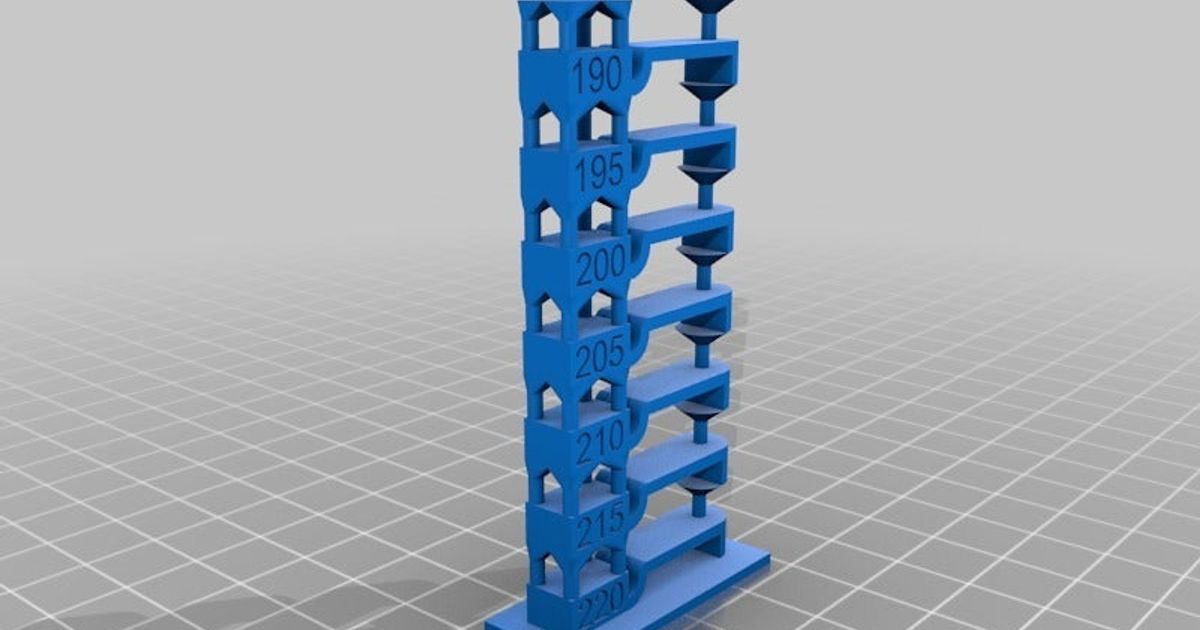 Temperature tower calibration test 220-190 by Spitzspot | Download free ...