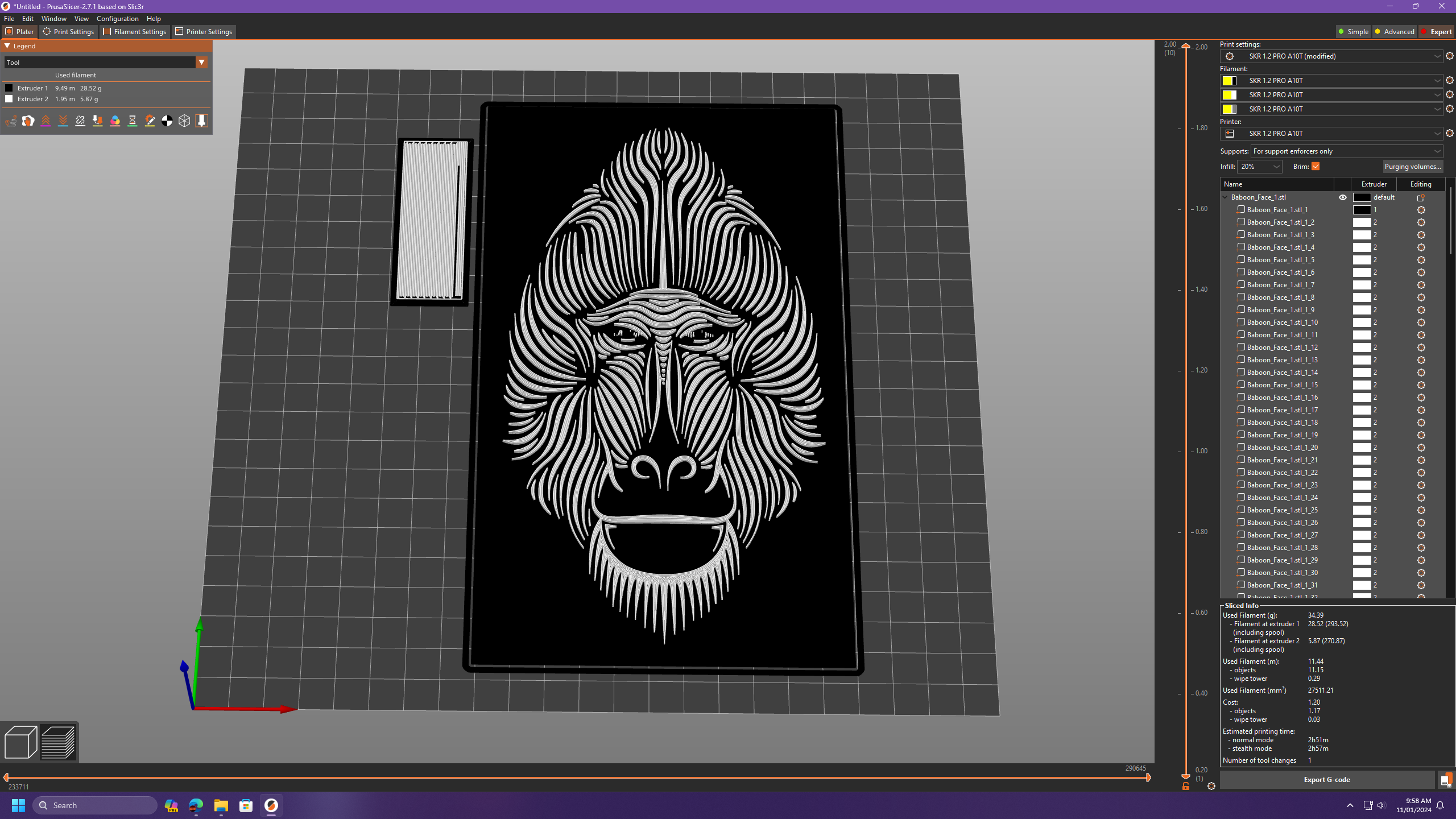 Baboon Portrait 1 by Clod Stomper Productions | Download free STL model ...