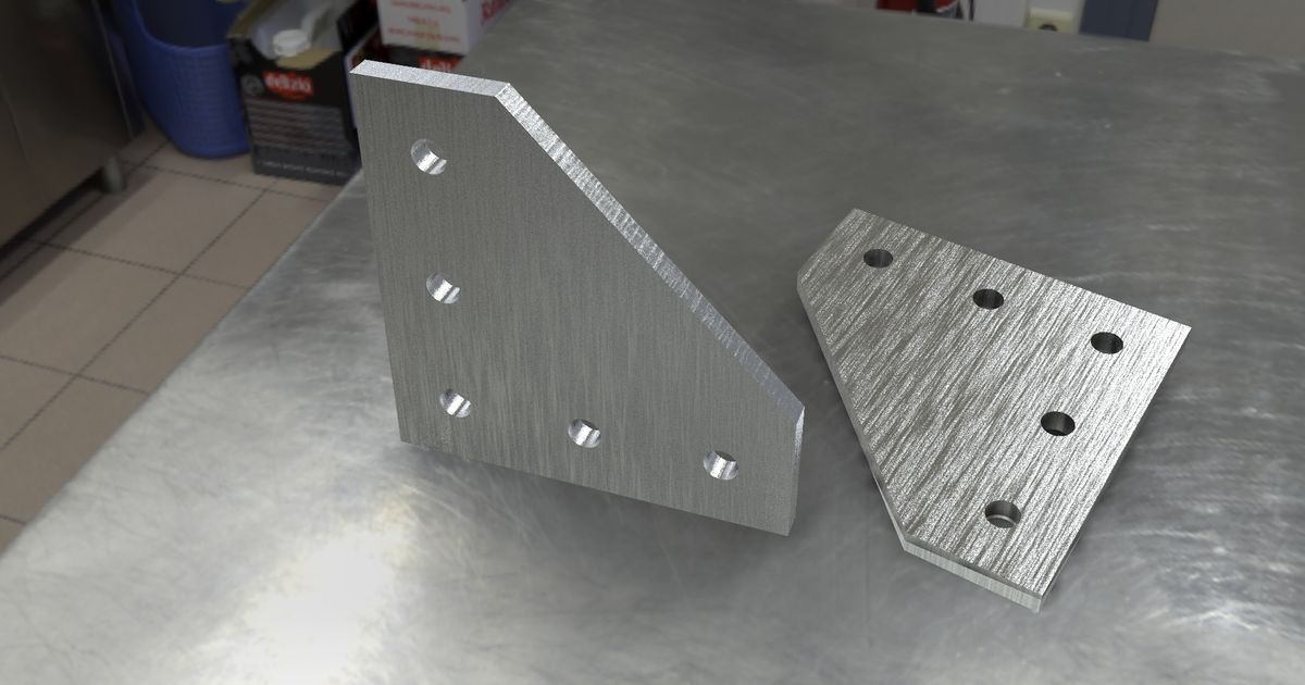 L-Plate 5 Hole Joining Extrusion by sahmed1o | Download free STL model ...