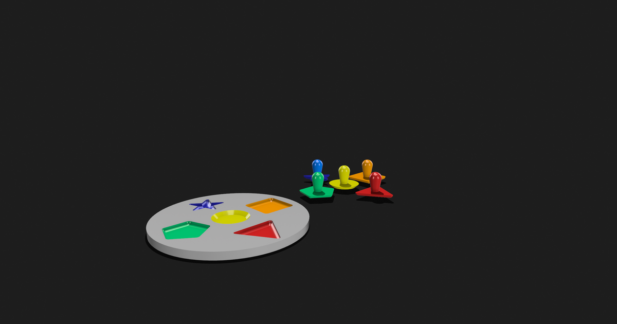 Shapes and Colors Puzzle for Toddlers by TripleDLab | Download free STL ...