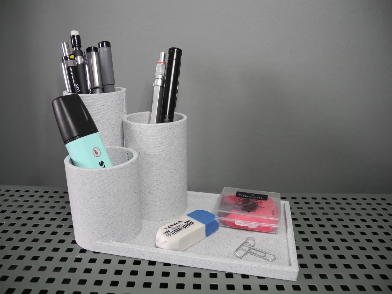 3 Tubes Desk Organizer by Agent Mess | Download free STL model ...