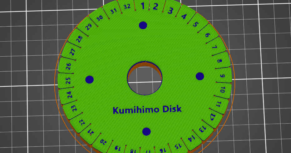 Bead Braiding Disk - kumihimo disk by Dan Rogers | Download free STL ...
