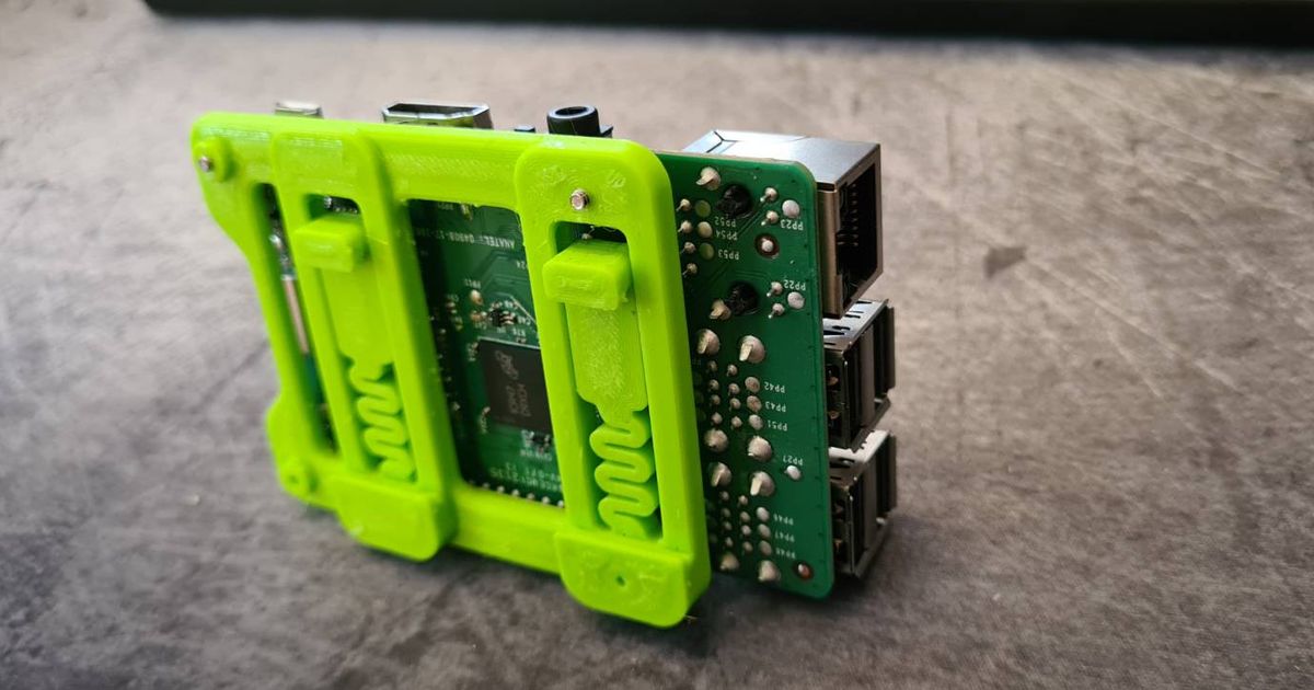 Raspberry Pi DIN rail mount - skeleton edition by Dzyn72 | Download ...