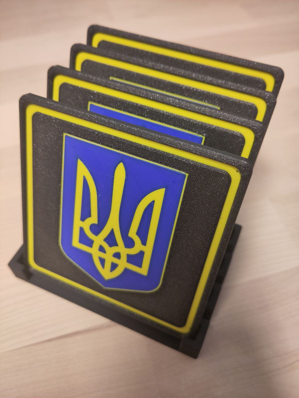 Coaster - Coat of arms of Ukraine by Sebi | Download free STL model ...