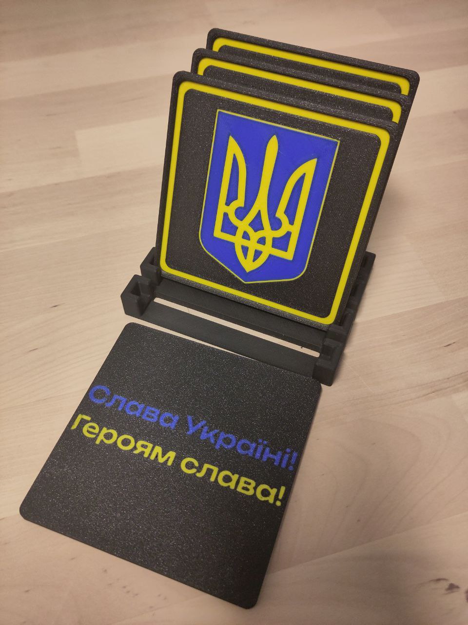 Coaster - Coat of arms of Ukraine by Sebi | Download free STL model ...