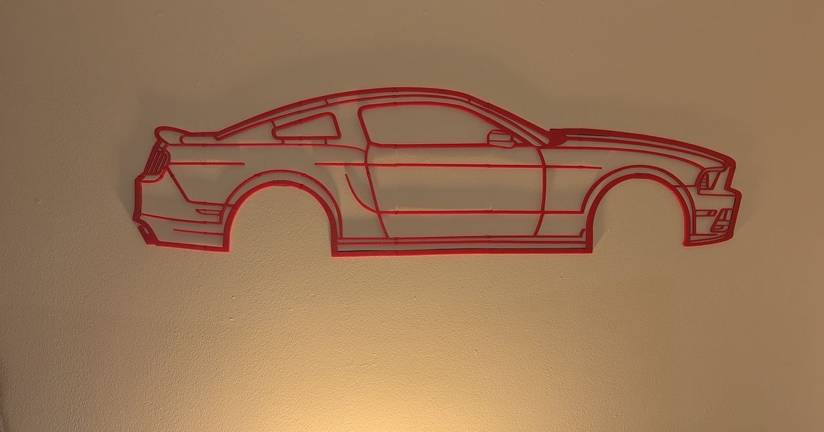 S197 Mustang Wall Art by Zale Anderson | Download free STL model ...