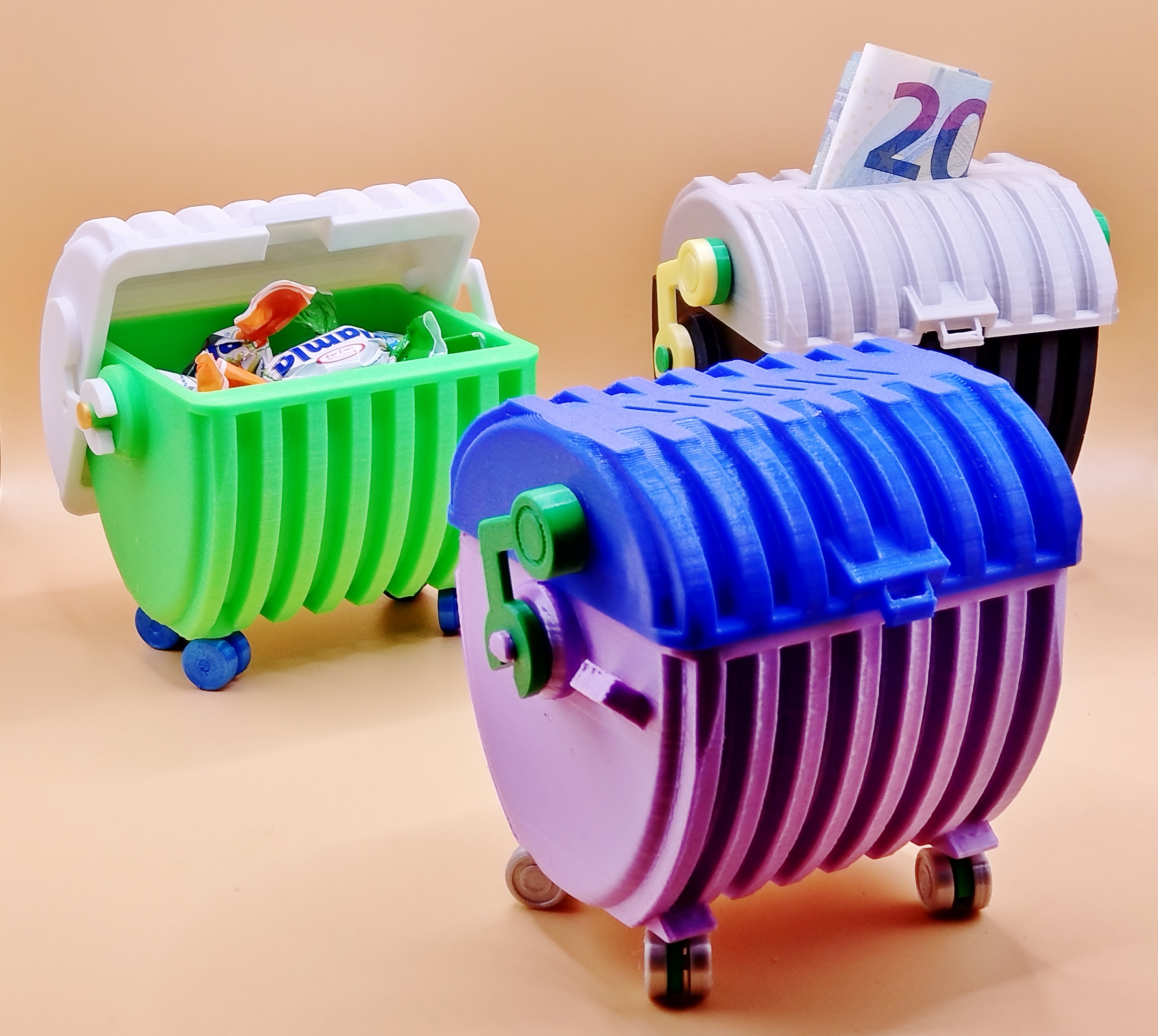 Trash can / Dustbin / Money box container by 3D PRINT | Download free ...
