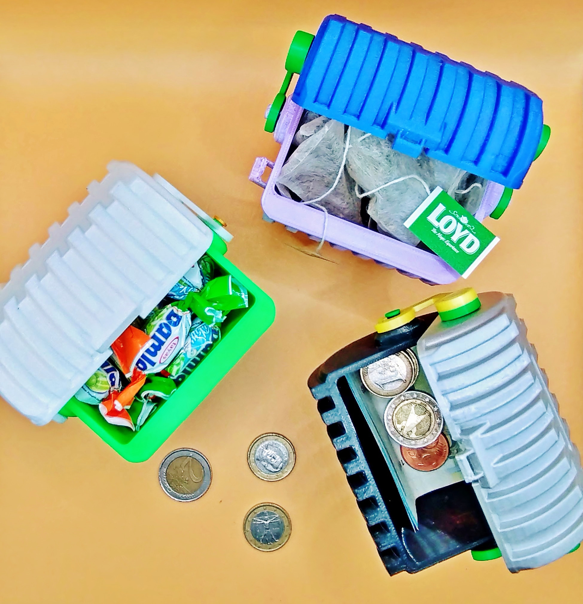 Trash can / Dustbin / Money box container by 3D PRINT | Download free ...