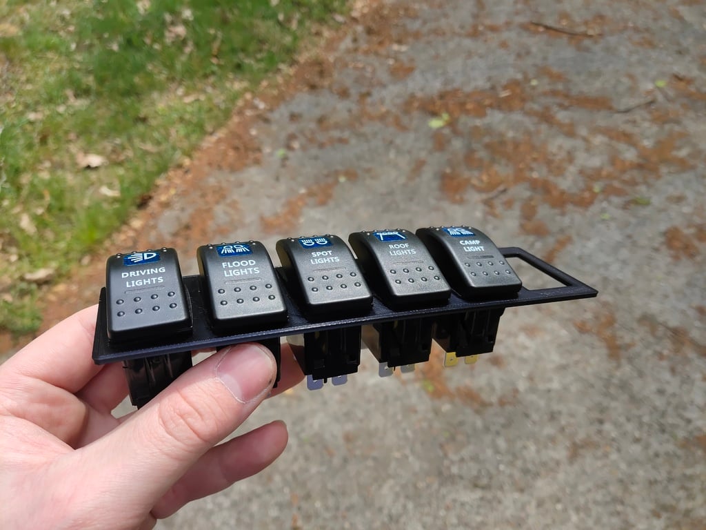 Switch panel for car DIN by Tweako | Download free STL model ...